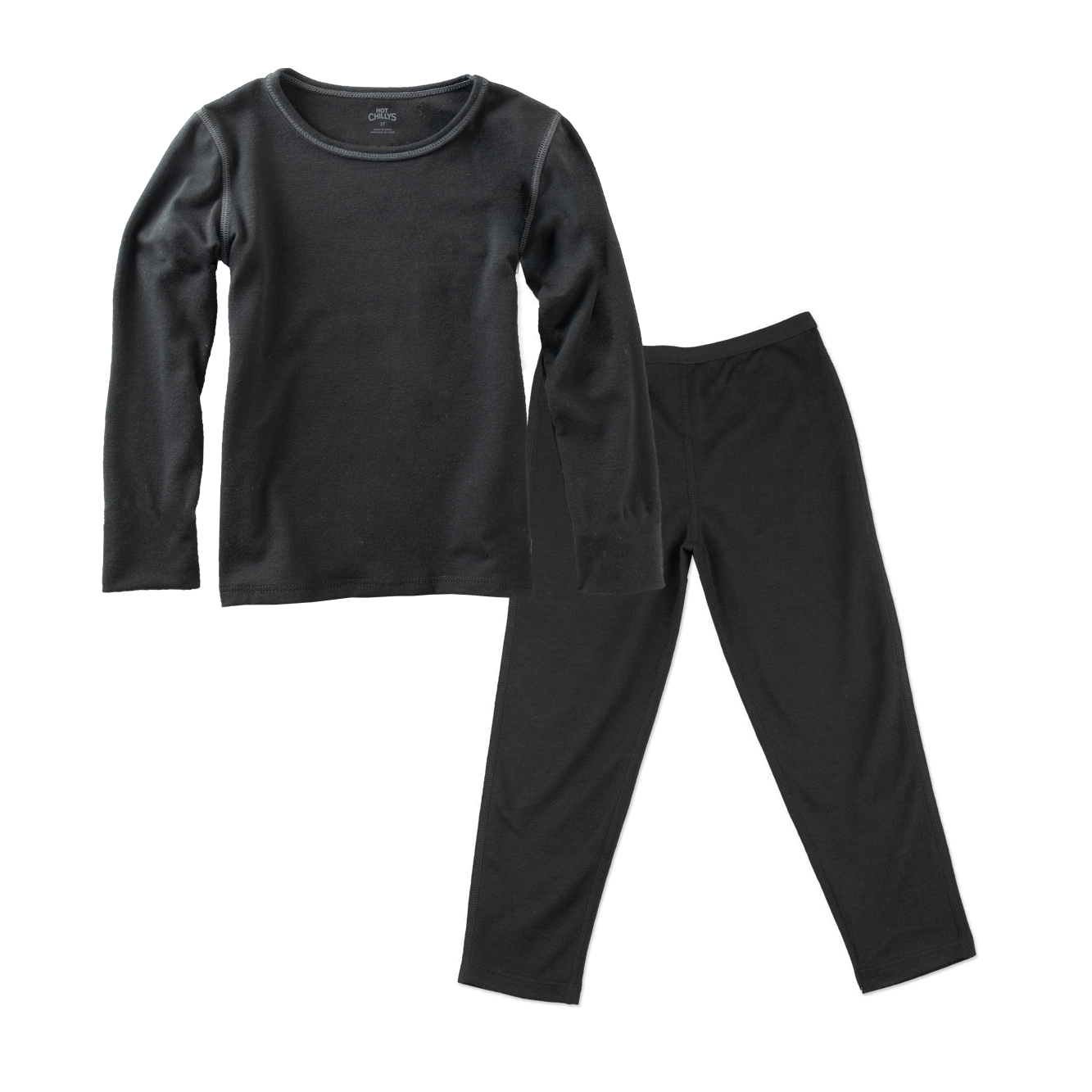 Toddler Thermal Base Layer Set - Black | Hot Chillys